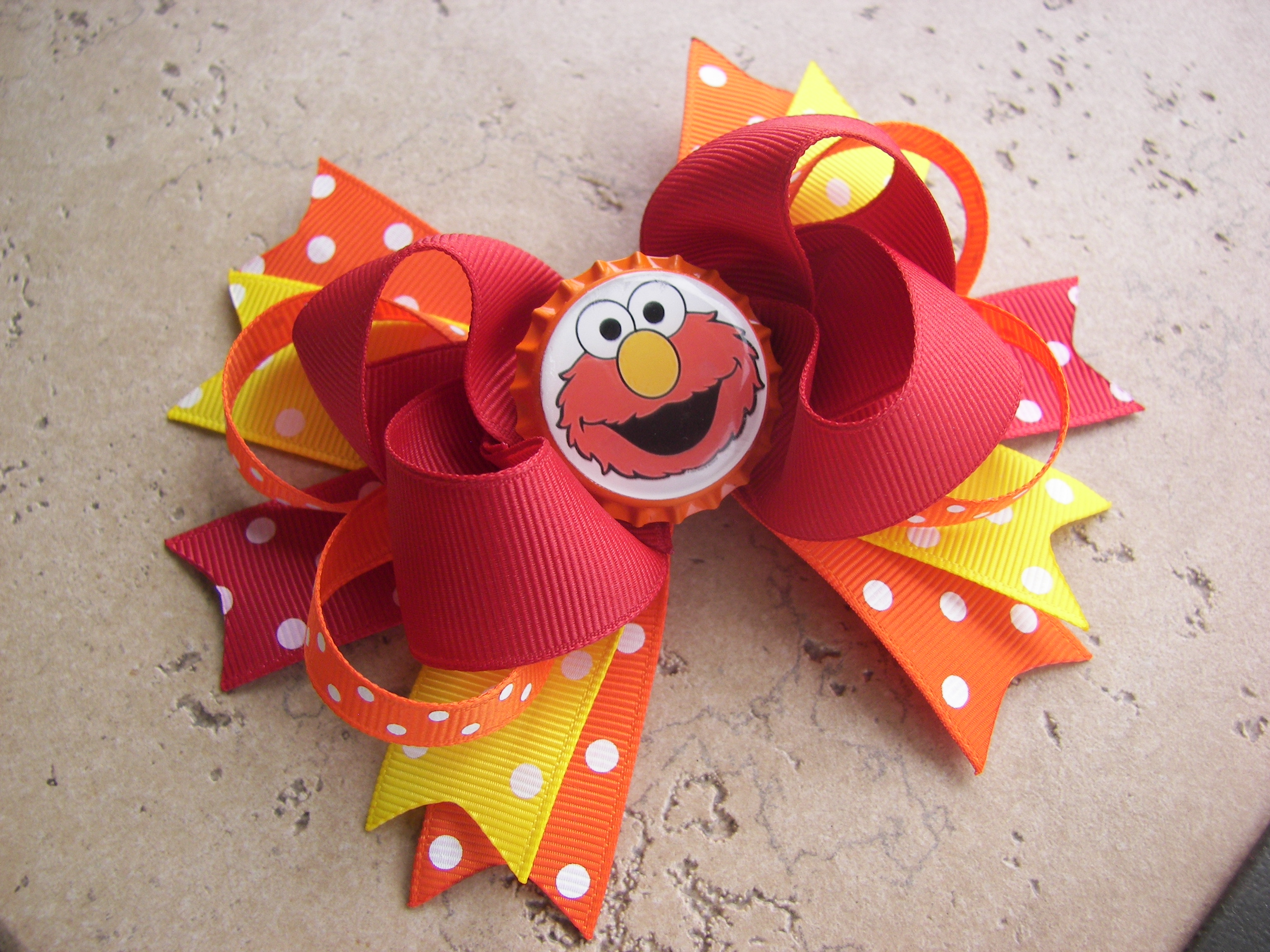 Elmo Inspired Hair Bow - Sesame Street Inspired Hair Bow on Luulla